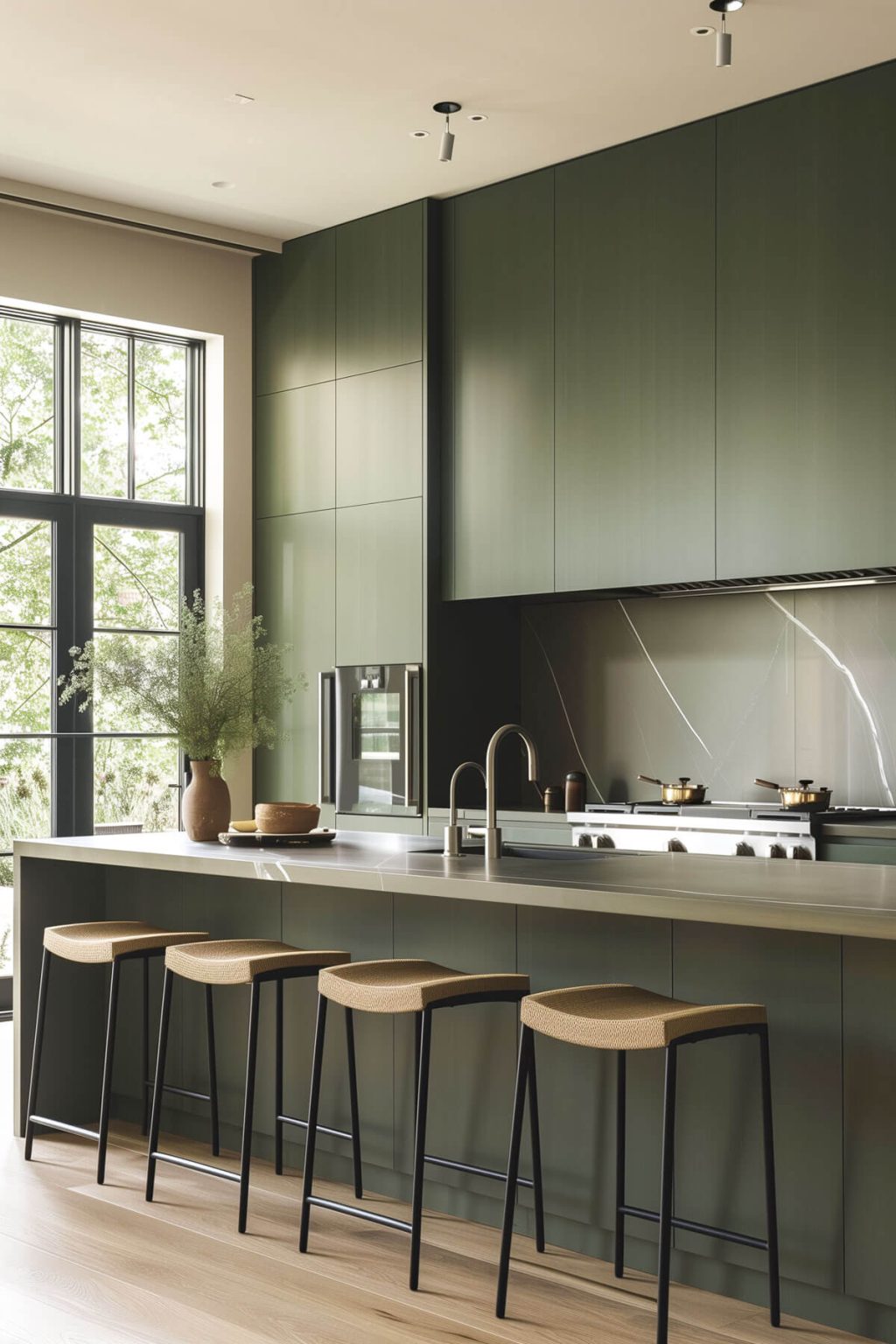 37 Green Kitchen Cabinet Ideas to Refresh Your Space - Living Chic