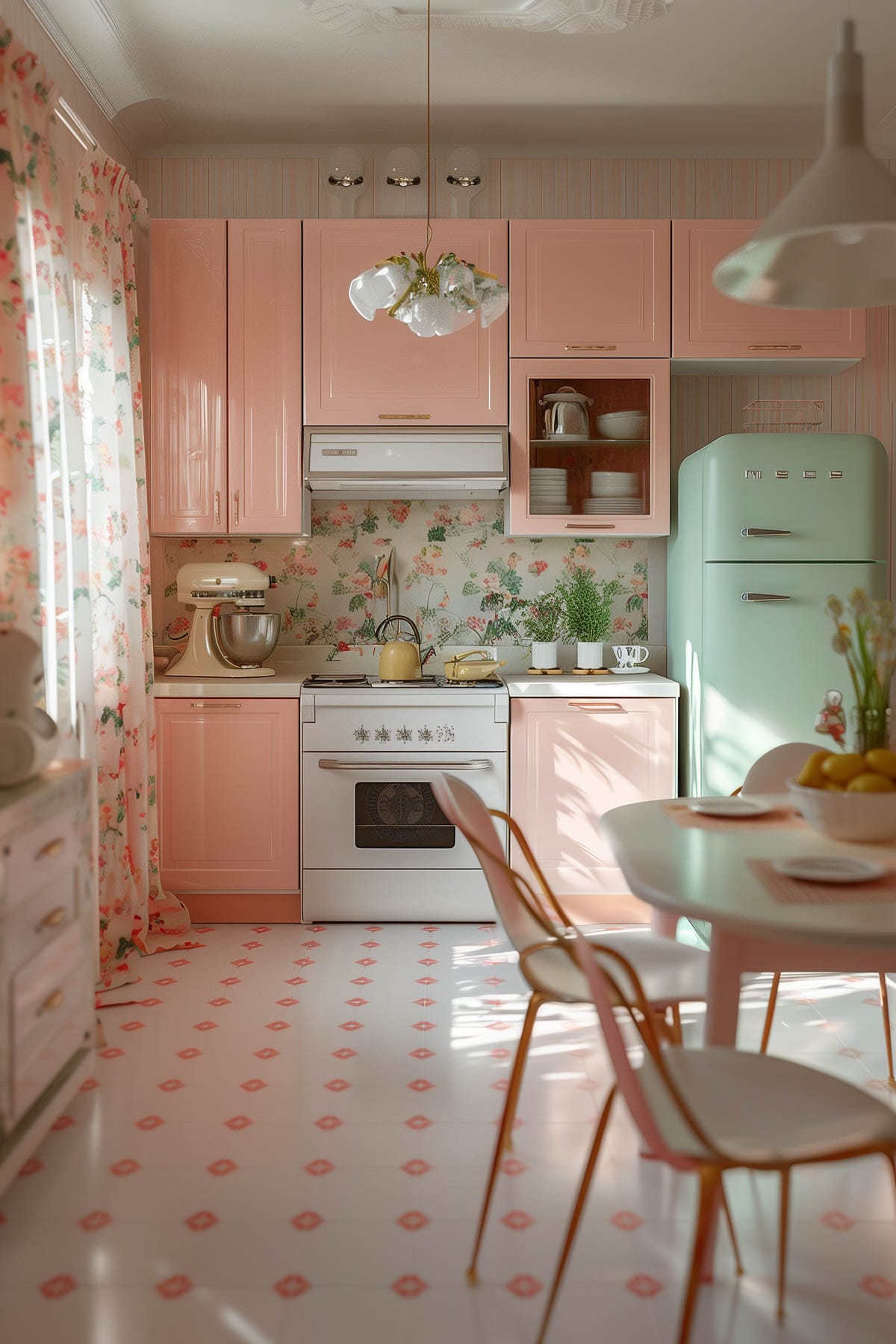 15 Charming Suburban Classic Retro Pink Kitchen Inspirations - Living Chic