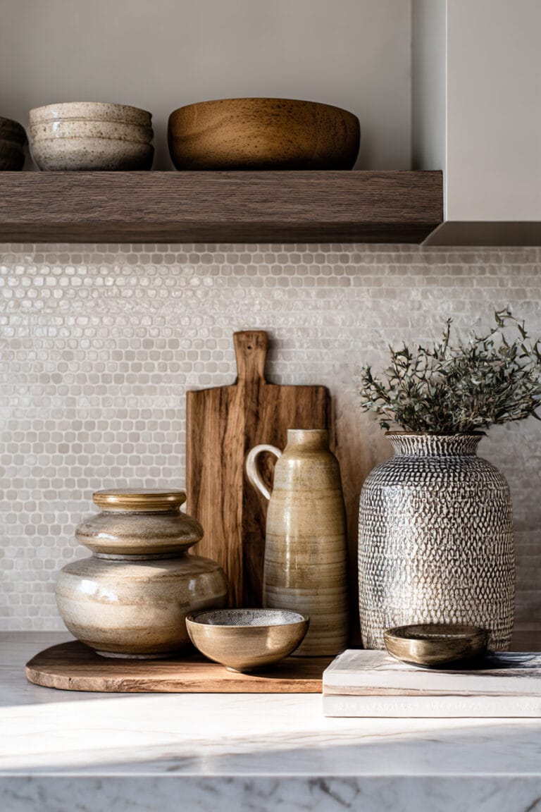 Kitchen Decor Ideas: Natural Stone, Clay Tile & Textured Backsplashes ...