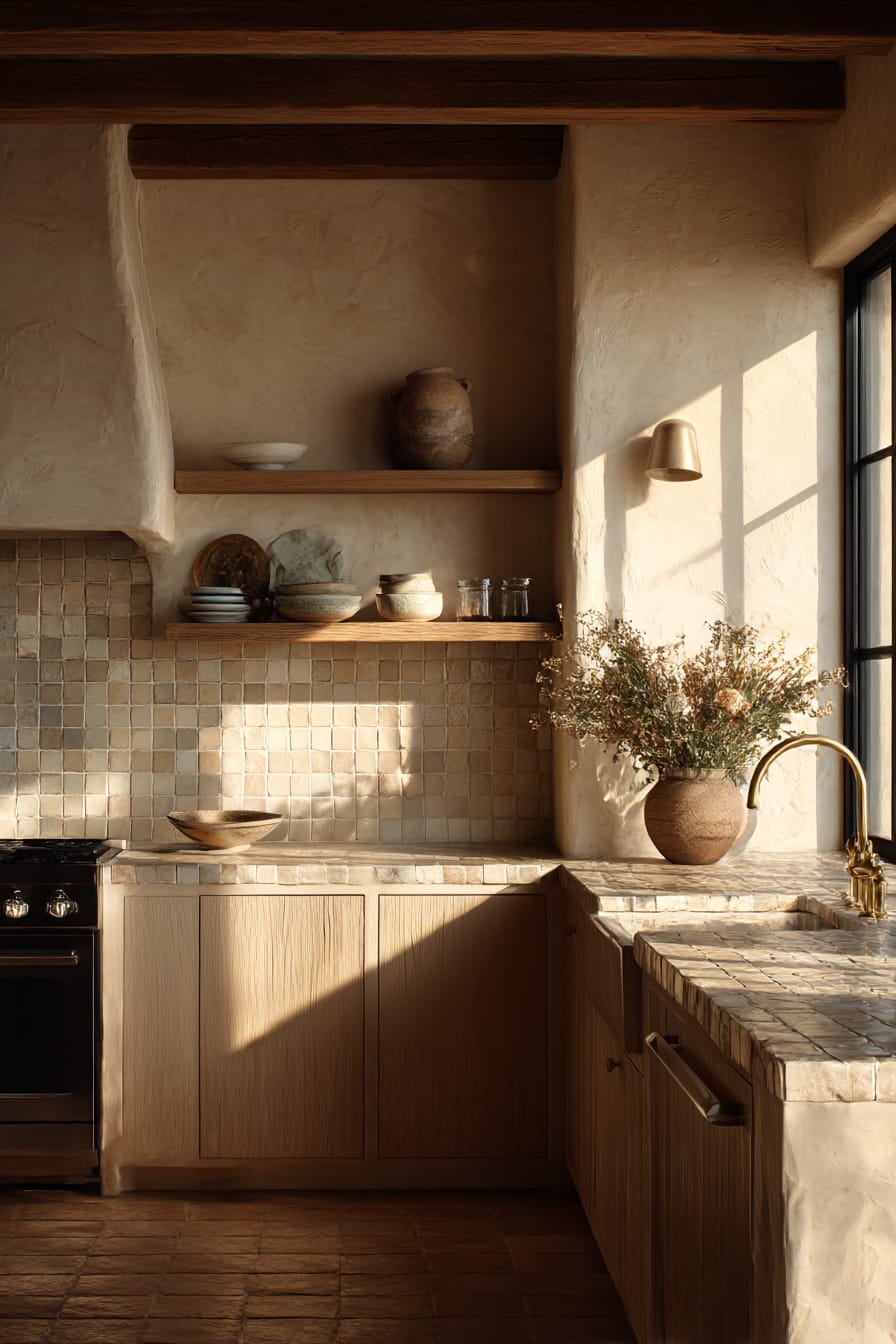 Kitchen Stone and Clay Backsplashes That Feel Warm, Textured, and ...